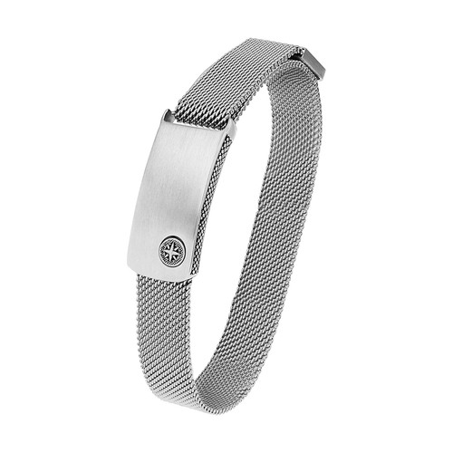 s.Oliver Jewel Herren Armband Armkette Edelstahl silber Kompass 2038874 ...