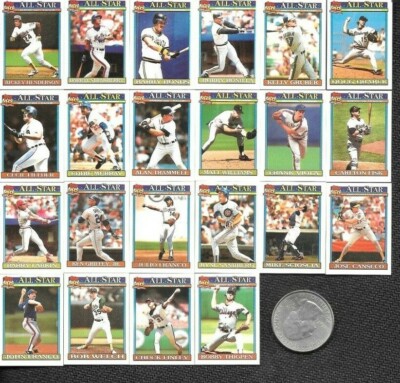 1991 Topps Micro All-Star set, Mint Condition micro cards, set break ...