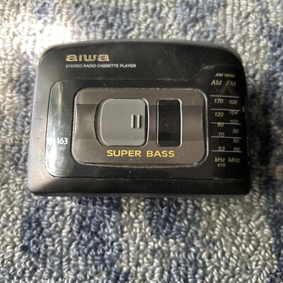 Aiwa TA-163 Portable Stereo Cassette AMFM Radio Super Bass-Tested No ...