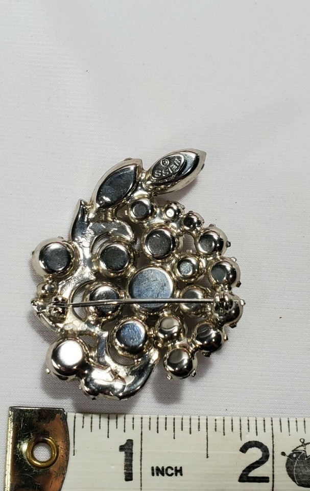 Vintage Silver Weiss Rhinestone Brooch Pin | eBay