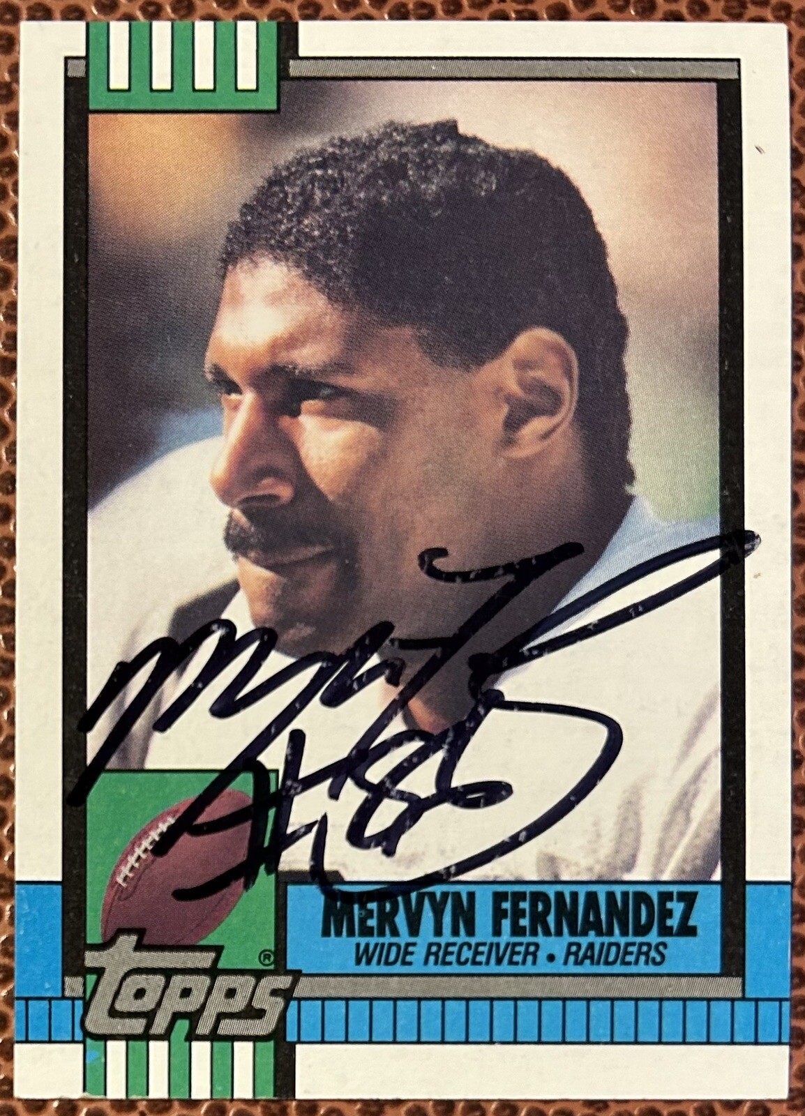 Mervyn Fernández Los Angeles Raiders Topps Signed Auto Autograph Card ...