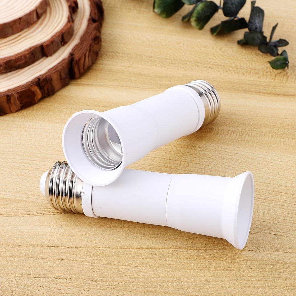 2 Pieces Convert Lamp Head Office Light Bulb Receptacle Extender Socket ...