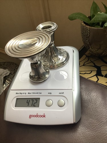Pr Gorham Sterling Silver 472 Chantilly Candlestick Candle Holders 1411 ...