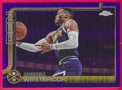 2025-26 Topps Chrome Purple Pulsar Refractor Russell Westbrook 46/75 ...