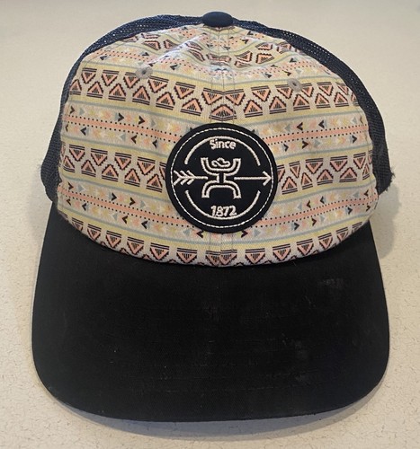 Hooey Quake Aztec print snapback hat black mesh 6 panel trucker style ...