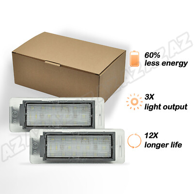 Full LED License Plate Lights Lamp For Cadillac CTS XTS Chevy Corvette ...