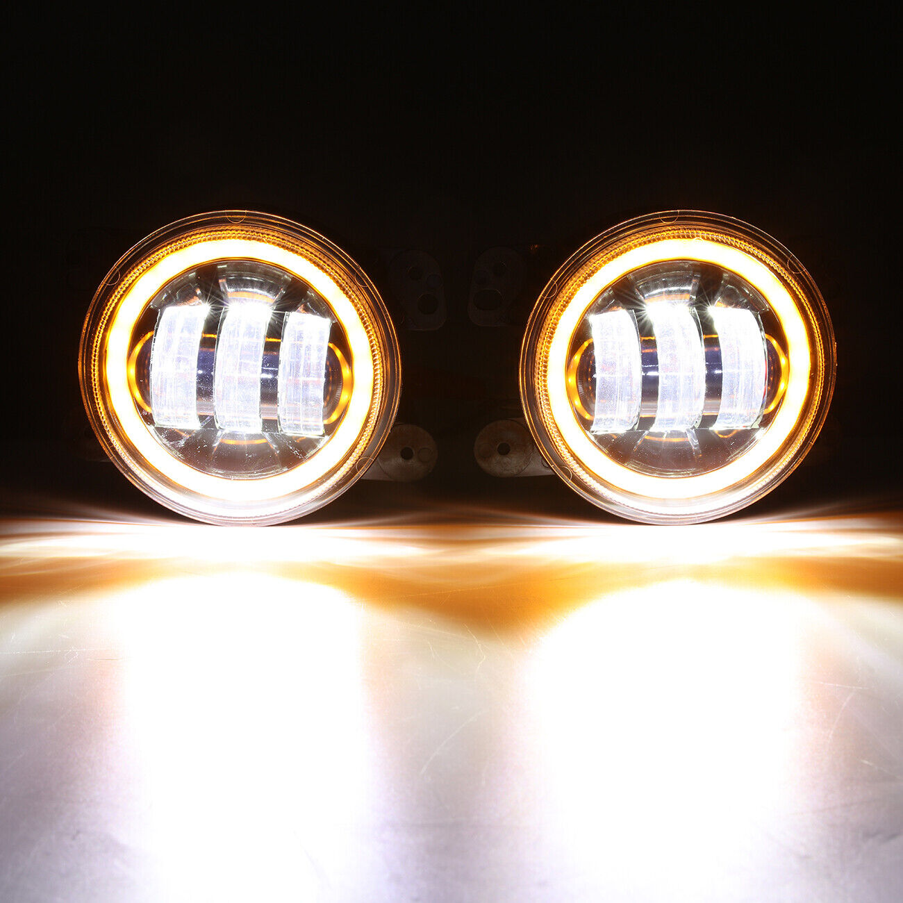 For Hummer H2 H3T 06-10 7" INCH Halo LED Headlight DRL & 4" Fog Lights ...