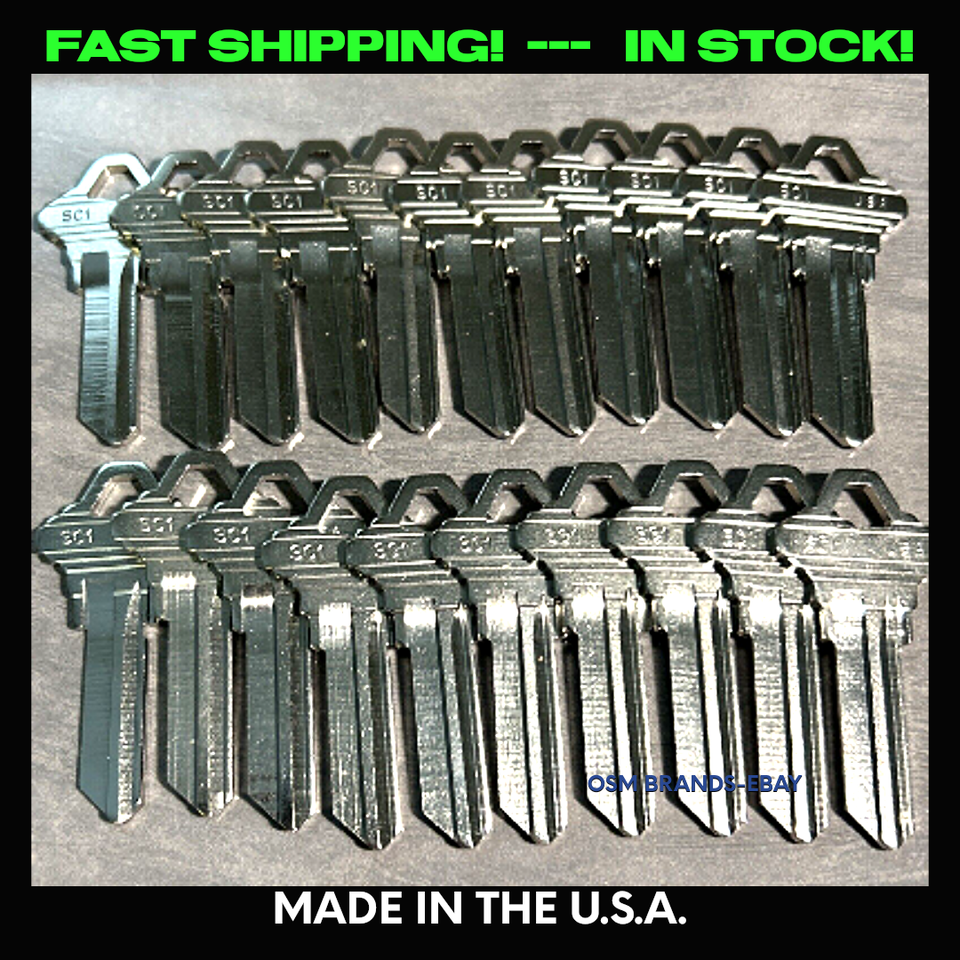 20 SCHLAGE SC-1 House Key Blanks NICKEL P LOCKSMITH RE Agency-LANDLORD ...