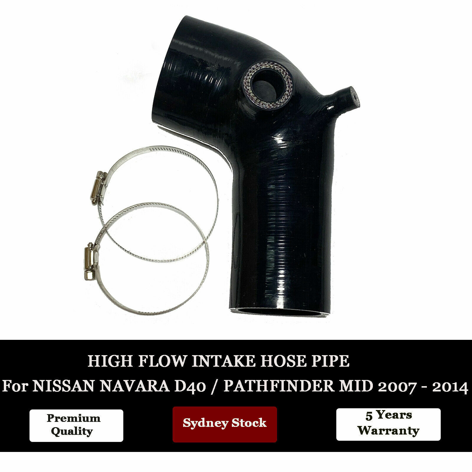For Nissan D40 Navara 2.5L Turbo Intake Pipe Hose Mid Model 07-11 126kw ...