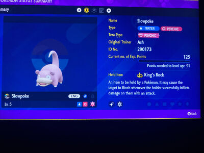 Pokemon Scarlet And Violet Shiny Slowpoke 6IV Battle Ready Fast ...