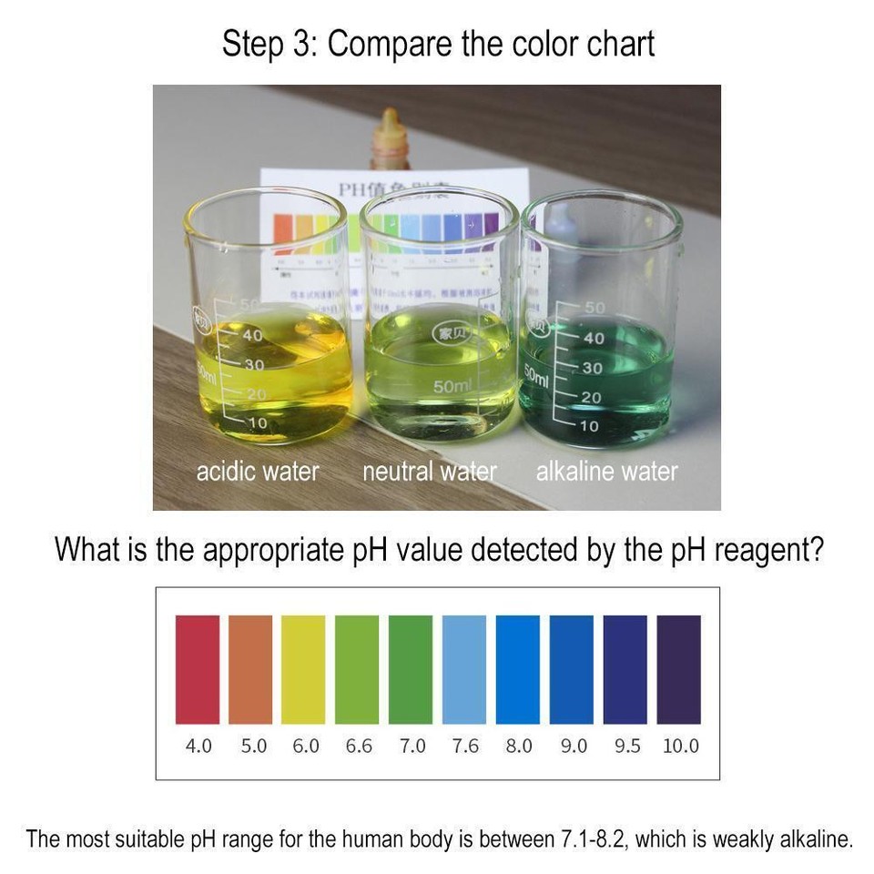 10ml(A)$ph Rapid water quality test reagent P2Y5 W9H6 O2U9 K9A2 P3F9 ...