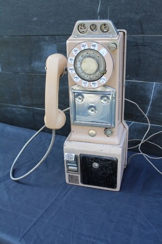 Antique Rotary Dial Payphone Phone Telephone Coin Operated Public Pay ...