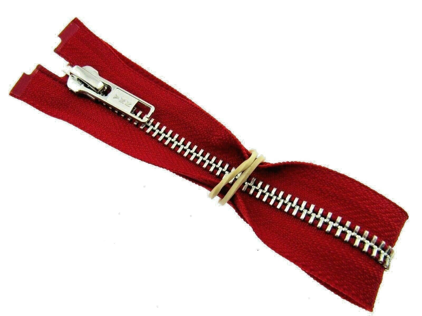 YKK Metal Open End Zip Fastener - Silver Teeth - (No 5 Weight ...