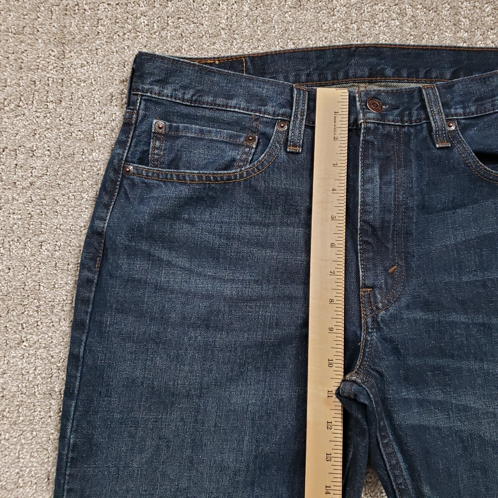 Levis 527 Jeans 34x29 Blue Low Rise Bootcut Denim Cow… Gem