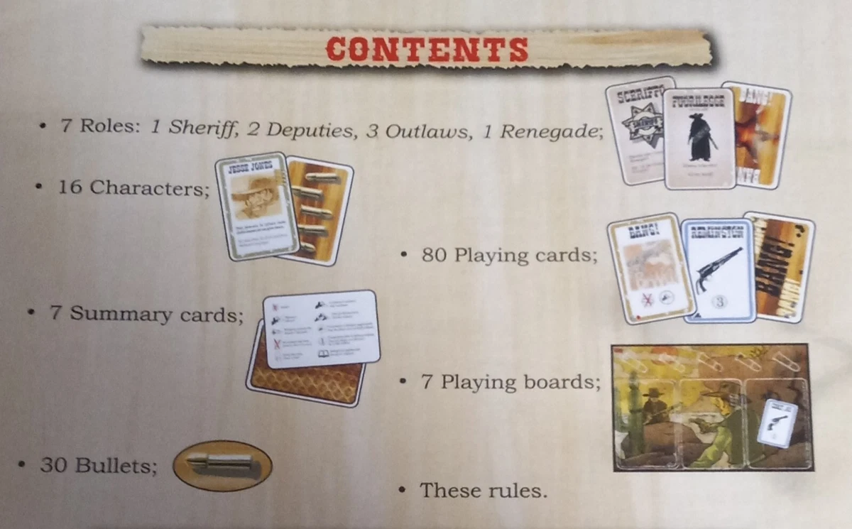 Bang Card Game Characters