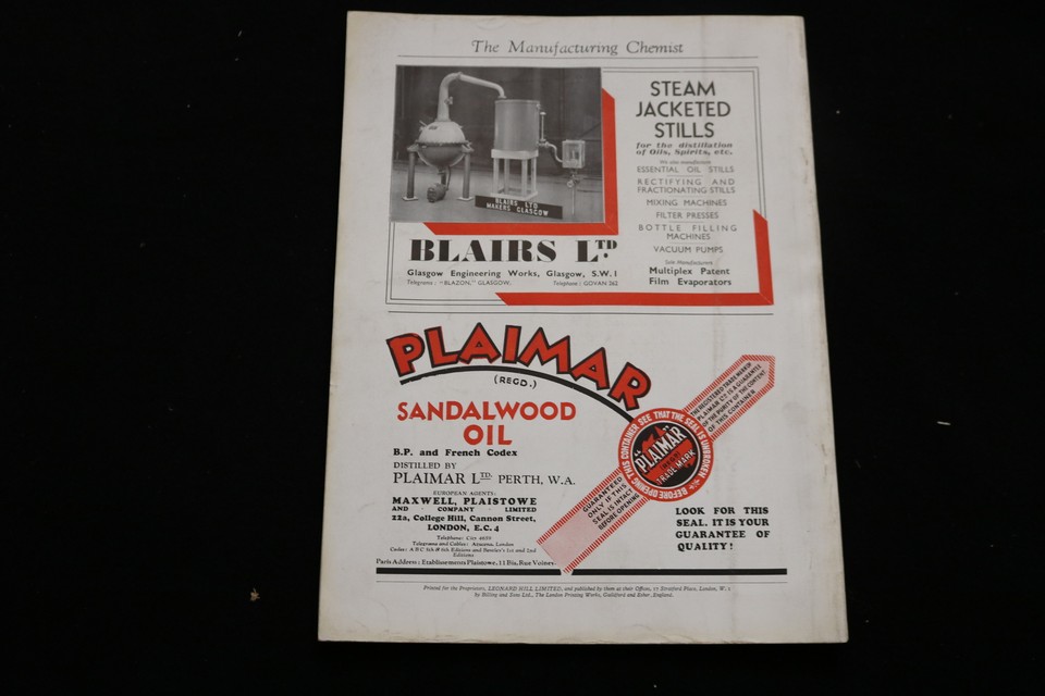 1936 AUGUST THE MANUFACTURING CHEMIST MAGAZINE - SATISFACTION? COVER - SP 5423F | eBay