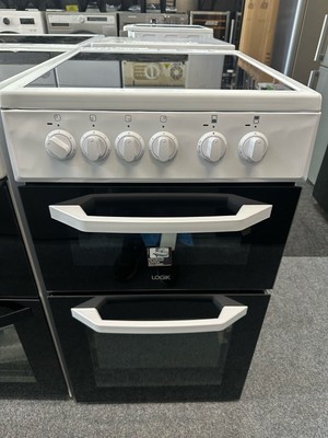 Logik 50cm Electric Ceramic Cooker With Two Cavities In White LFTC50W23 ...