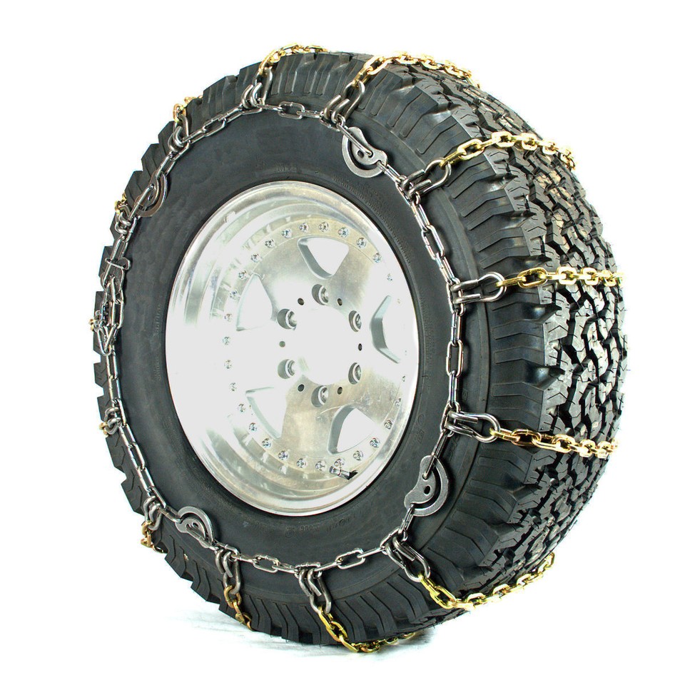 Titan Truck Alloy Square Link Tire Chains CAM On Road IceSnow 8mm 355/ ...
