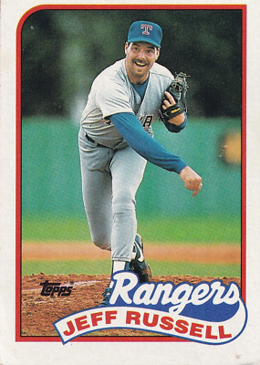 1989 Topps #565 Jeff Russell MLB Texas Rangers + (Yes 3 Free Mystery ...