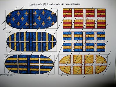 15mm Italian Wars Renaissance Flags Landsknecht s in French Service 2 ...