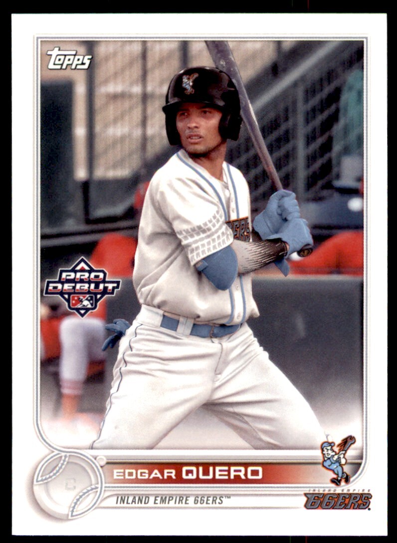 EDGAR QUERO 2022 Topps Pro Debut Rookie Card RC Minor League #PD-162 ...