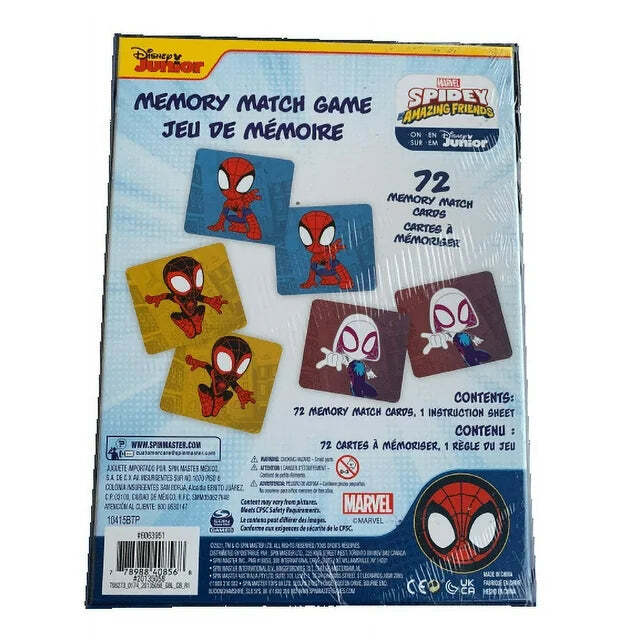 Disney Marvel Spider-Man, Spidey and his Amazing Friends Memory Match ...