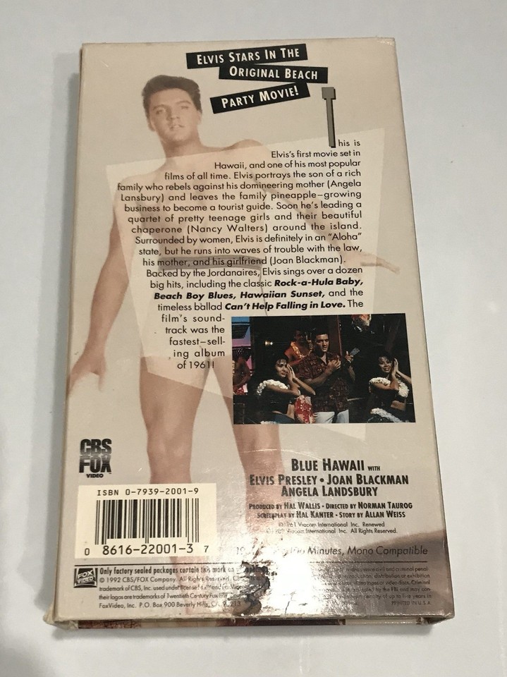 Elvis Presley Blue Hawaii VHS Tape VCR Vintage 86162200137 | eBay UK