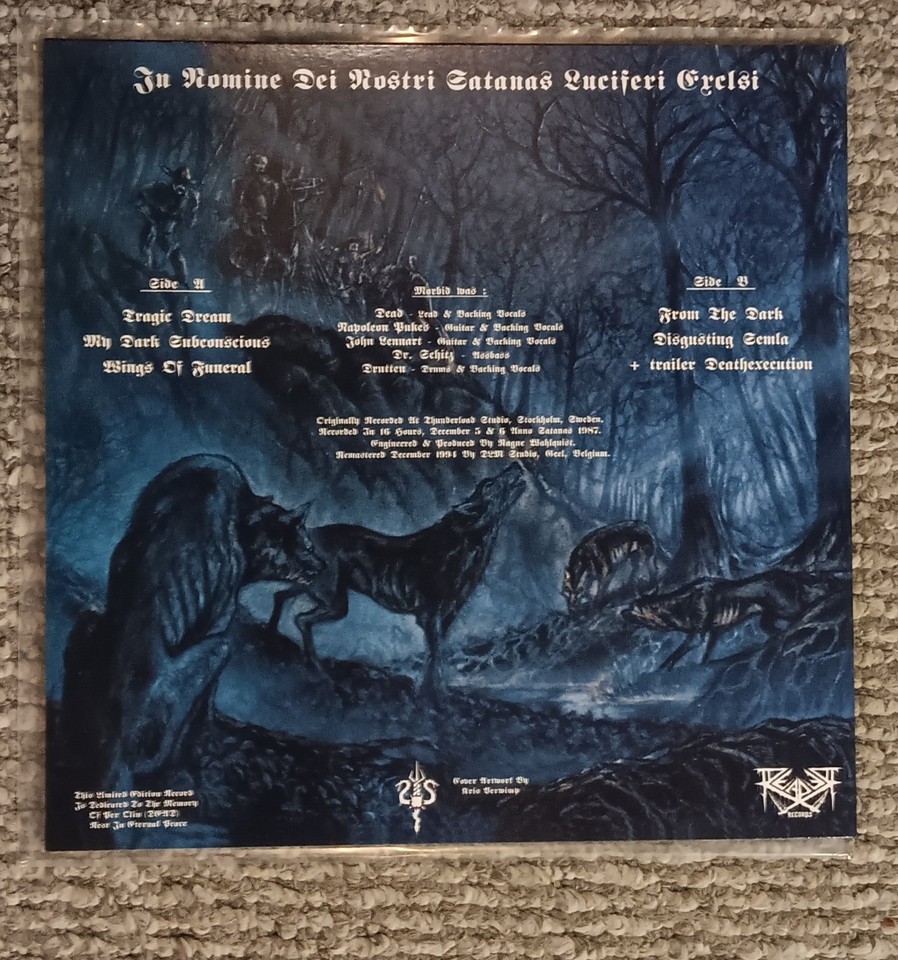 Morbid December Moon Blue Vinyl LP RARE Album Black Heavy Metal Mayhem ...