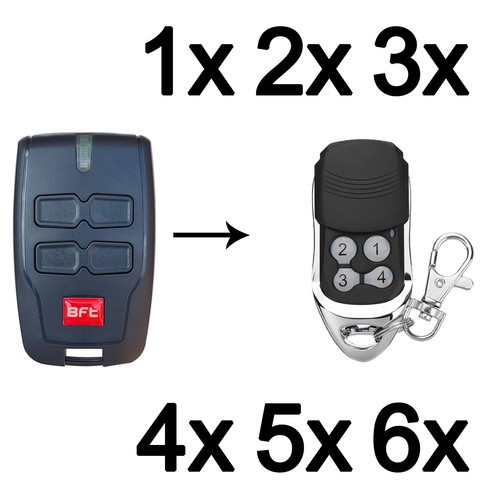 BFT Type B RCB TX2/TX4/0678 Mitto Compatible Garage/Gate Remote Control ...