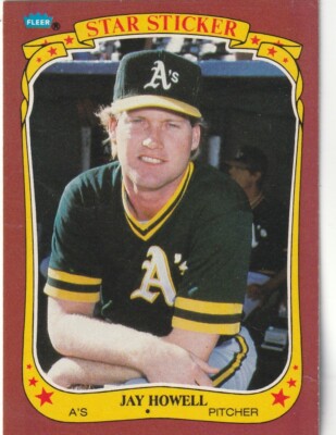 FREE SHIPPING-MINT-1986 Fleer Star Stickers Jay Howell #62 A'S | eBay