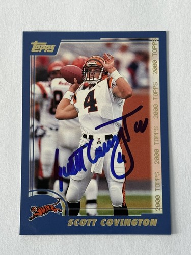 Scott Covington 2000 Topps Authentic Signed Autograph Card Cincinnati ...