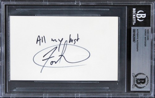Forest Whitaker The Butler "All My Best" Signed 3x5 Index Card BAS ...