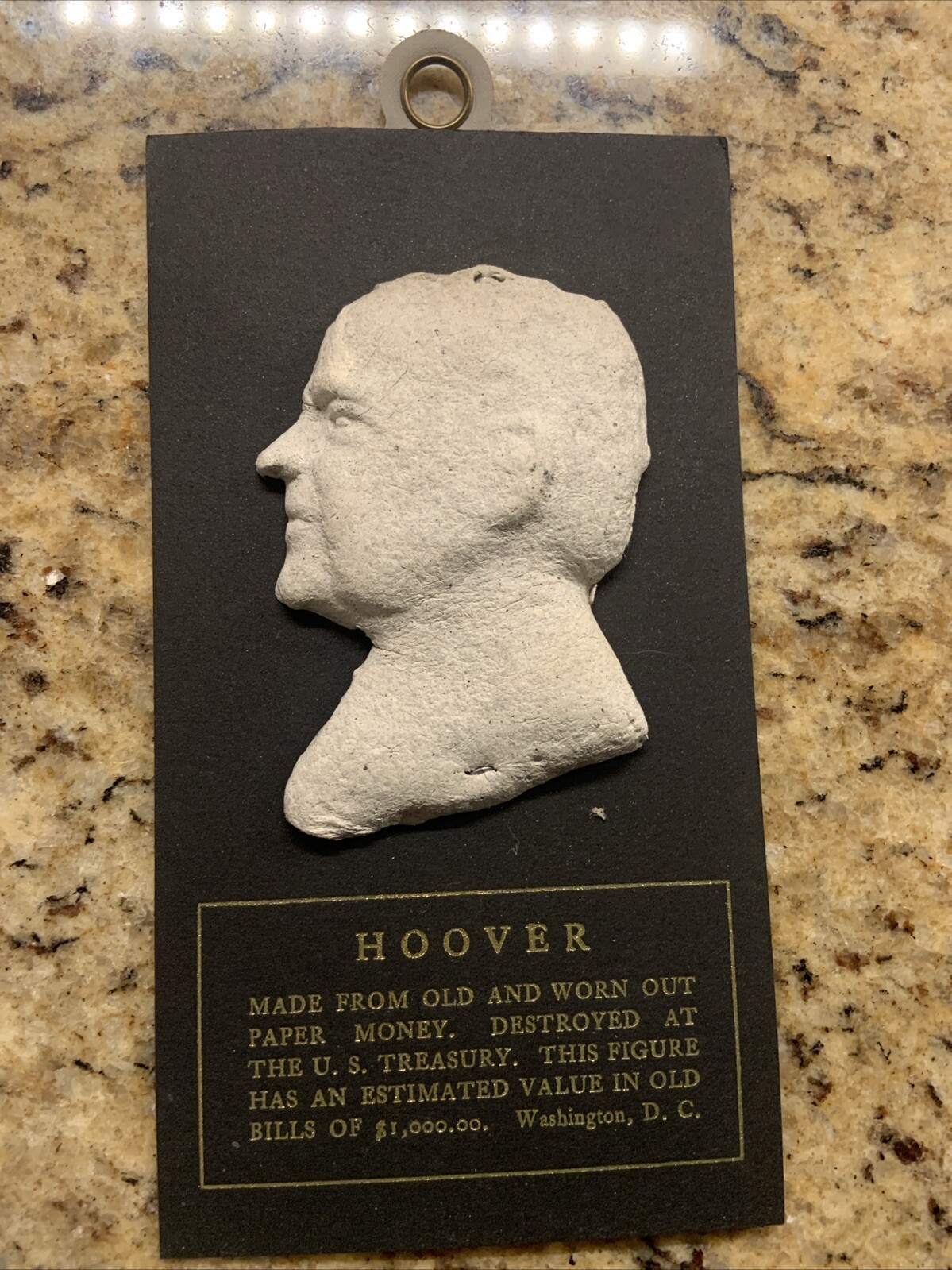 1928 President Herbert Hoover Bust Of Macerated Currency | eBay