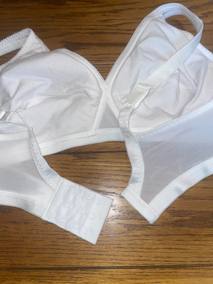 Jodee White Floral Mastectomy Bra Style 2576 - Women's Size 40C = New ...