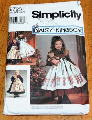SIMPLICITY - DAISY KINGDOM #9723 - Girl & 18" Doll Pattern (5-8) 1996 ...