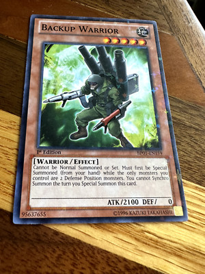 Backup Warrior BP01-EN159 1st Edition Starfoil Rare LP + BONUS | eBay