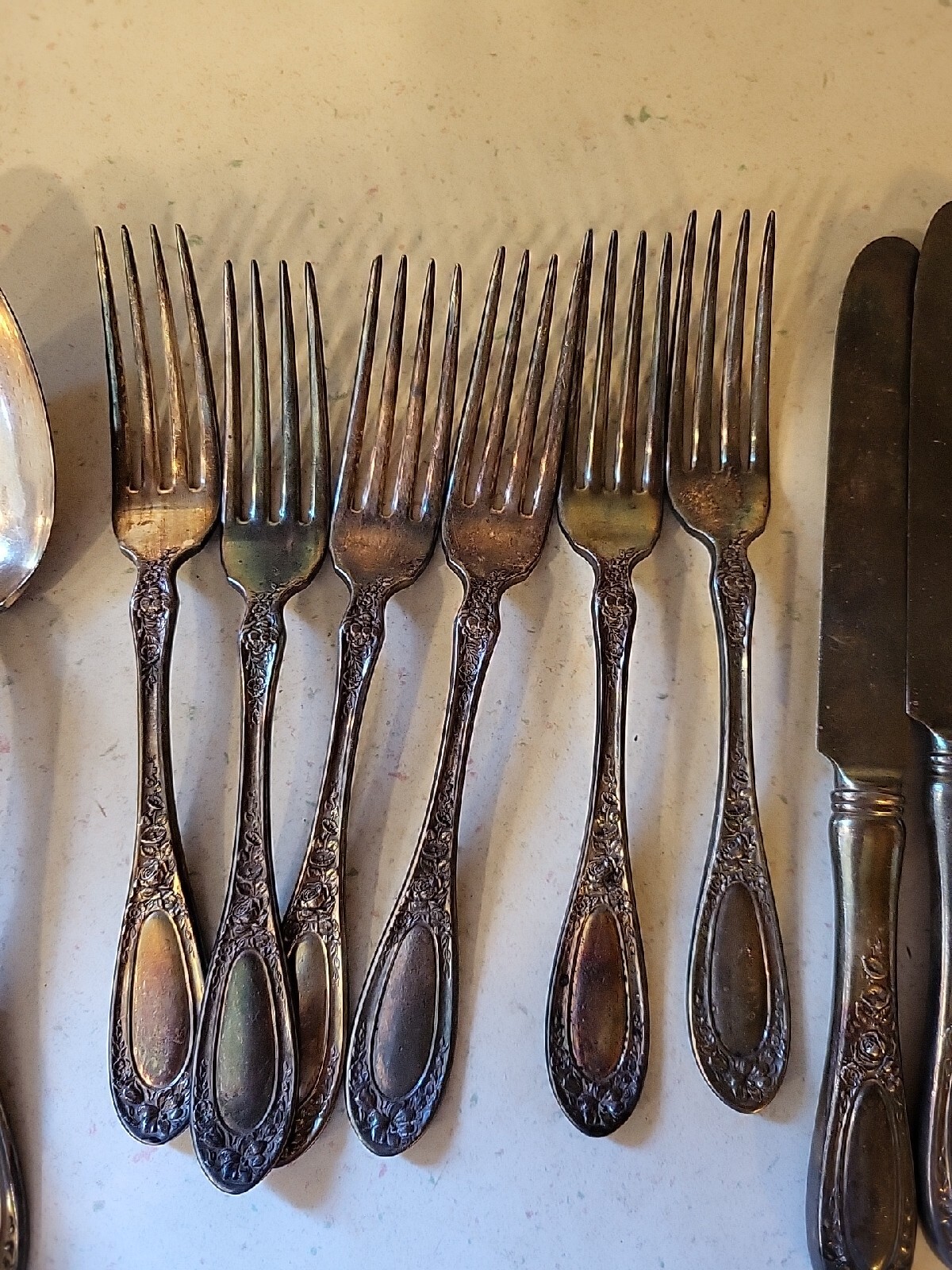 R. Wallace "Blossom" Sectional Triple Plate 18pc 1835 Flatware Service ...