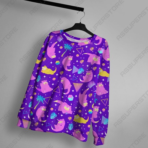 Slowpoke Sweatshirt Cute Anime Slowpoke Water Sweater Slowpoke Shirt ...