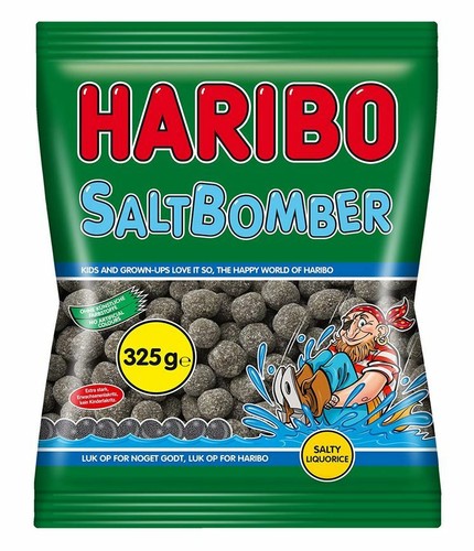 HARIBO SALT BOMBER 325g - Danish - Licorice - Salty - Salt - Strong ...