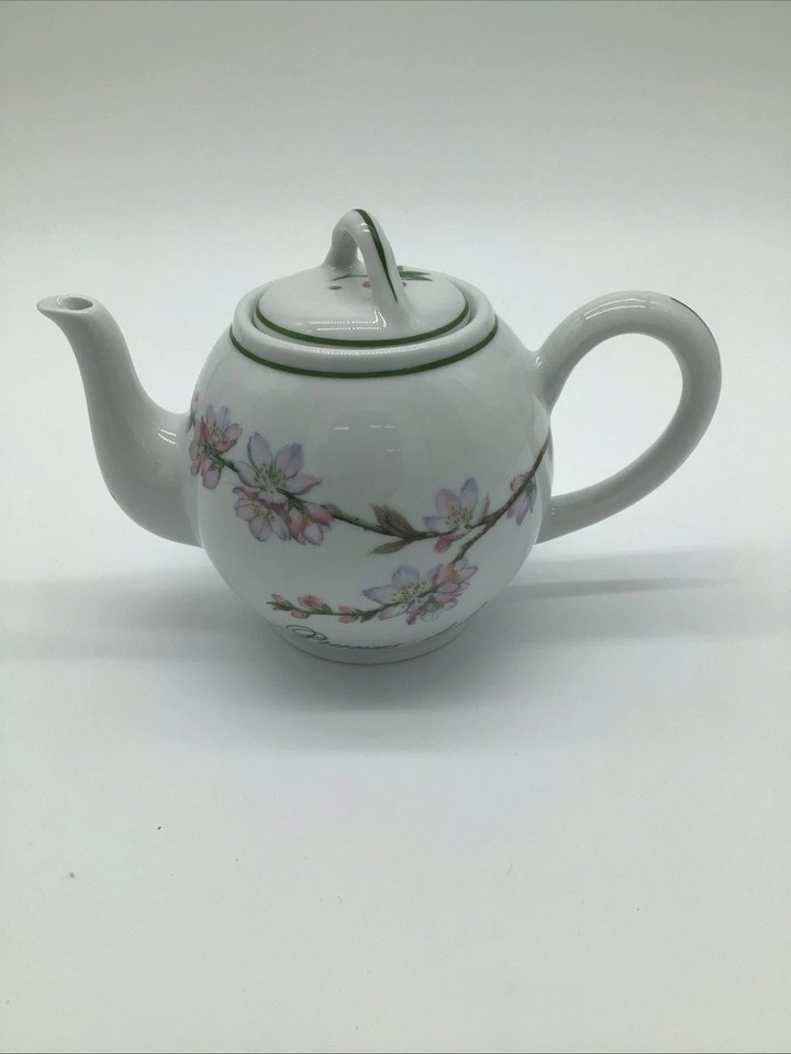 Apilco France Porcelaine Elysian Garden Teapot Botanical Floral ...