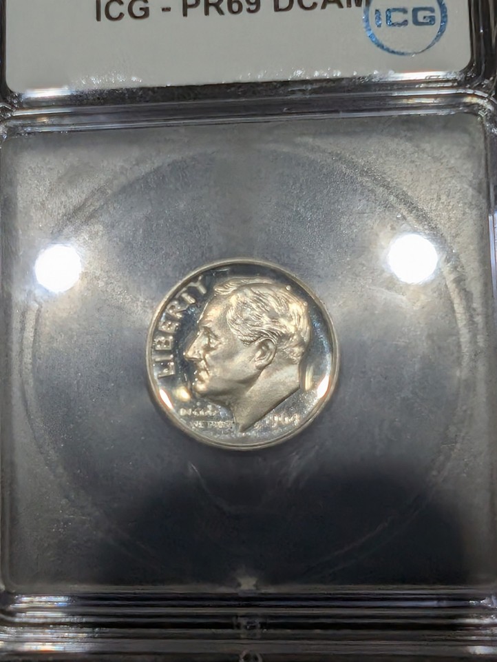 1964 (P) Roosevelt Silver Proof Dime PR69 DCAM!!! Certified Gem By ICG ...