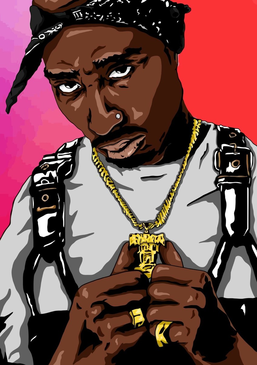 Tupac Shakur Cartoon New Trending GIF Tagged Tupac 2pac Tupac