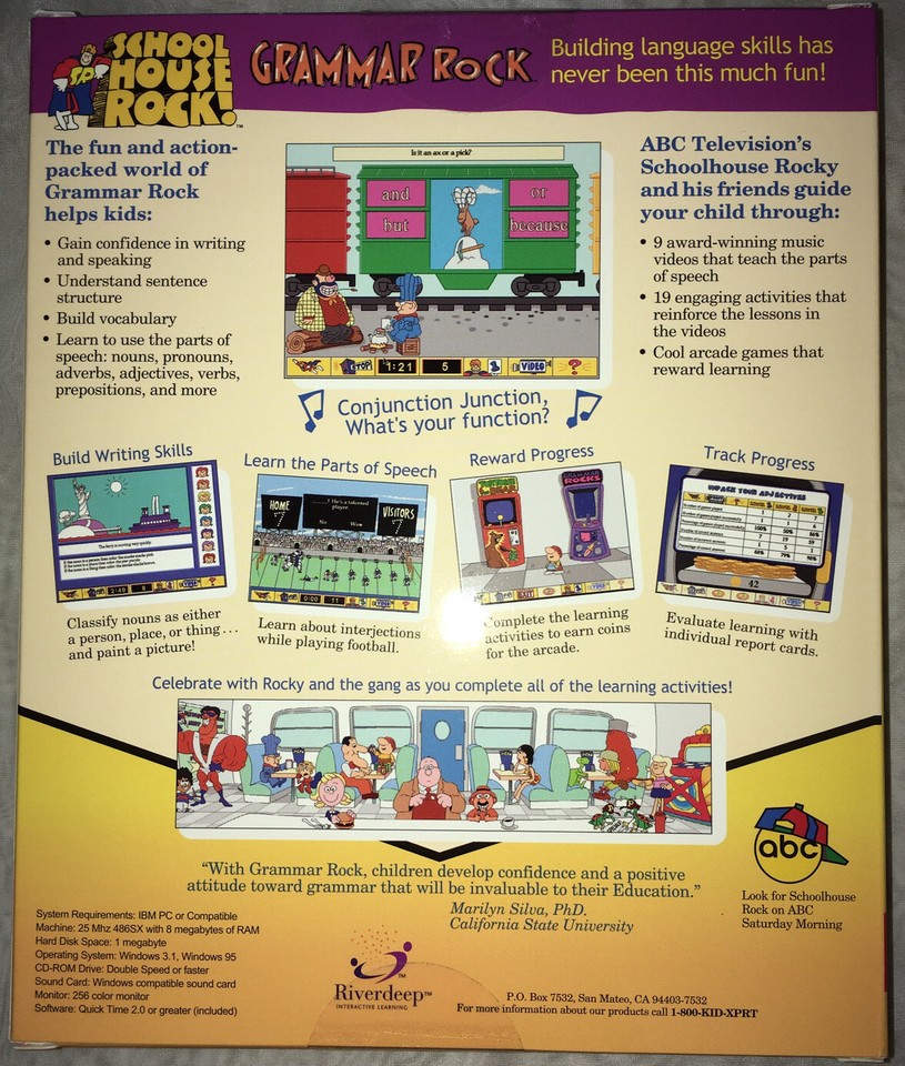 RARE 1995 School House Rock “Grammar Rock” PC MAC CD-ROM Game SEALED IN ...