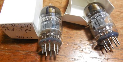 Pair GE JG 12AT7 Tubes from 1958 Triple mica spacers! TONE for tube ...