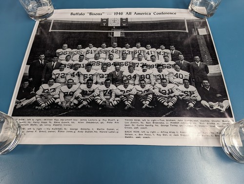 1946 BUFFALO BISONS TEAM Poster PHOTO AAFC NFL BILLS NEW YORK FOOTBALL ...