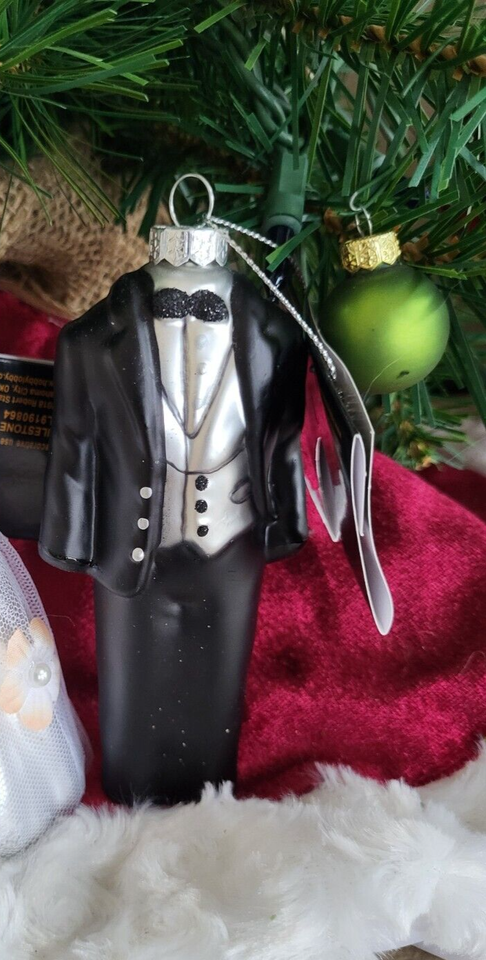 Robert Stanley Christmas Tree Ornaments Wedding GROOM Black Suit Tux ...