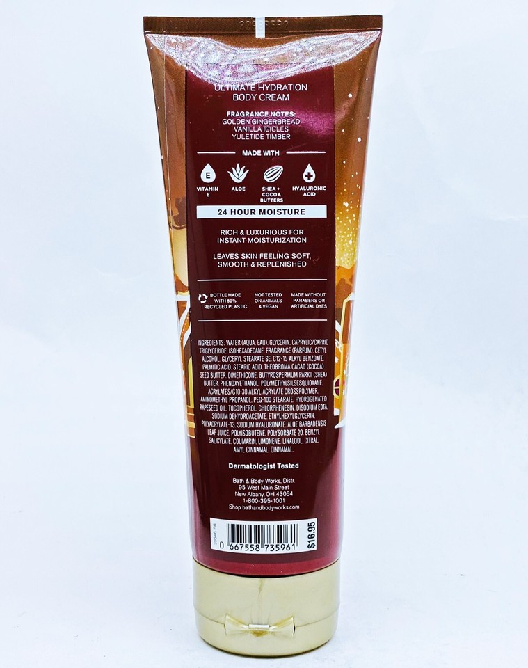 1 Bath Body Works JOLLY GINGERBREAD VILLAGE Hydration Body Cream Lotion ...