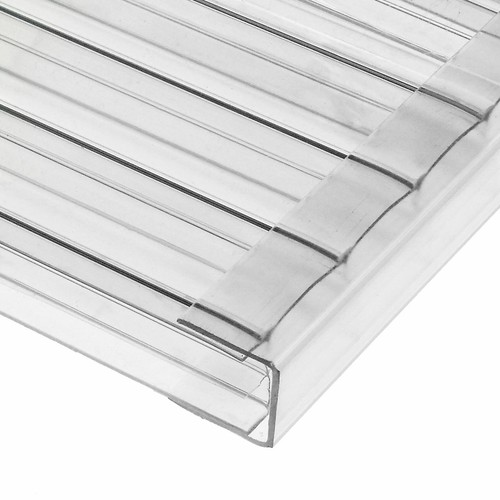 Polycarbonate End Joint Strip - Edge Trim Clear Plastic H / C Section ...