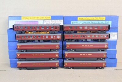 SOUTHERN PRIDE MODELS RAKE of 10 BR ANGLO SCOTTISH MK1 COACH CAR ...