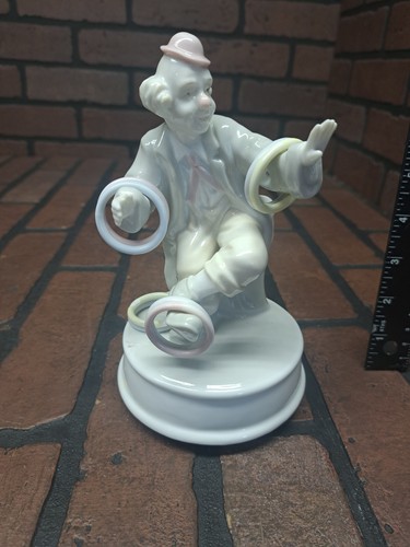 Vintage Erich Stauffer Arnart Porcelain Clown Jester Music Box | eBay